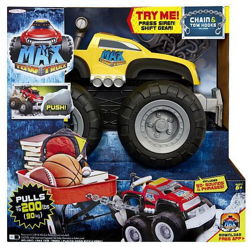 Max Max Tow Truck Toy Car Yellow Jakks Pacific - ToyWiz