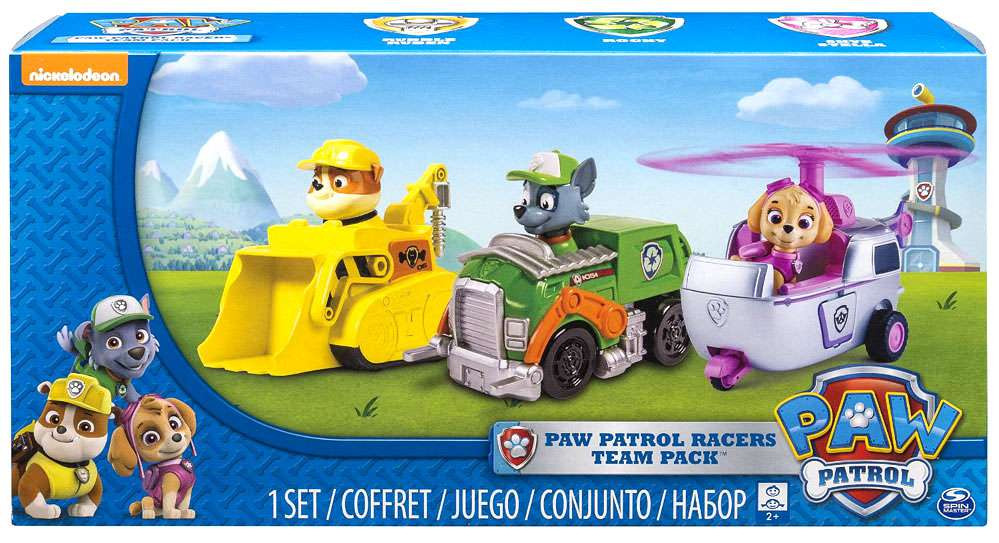 Paw Patrol Rescue Racer Rubble, Rocky Skye Figure 3-Pack Figure Does ...