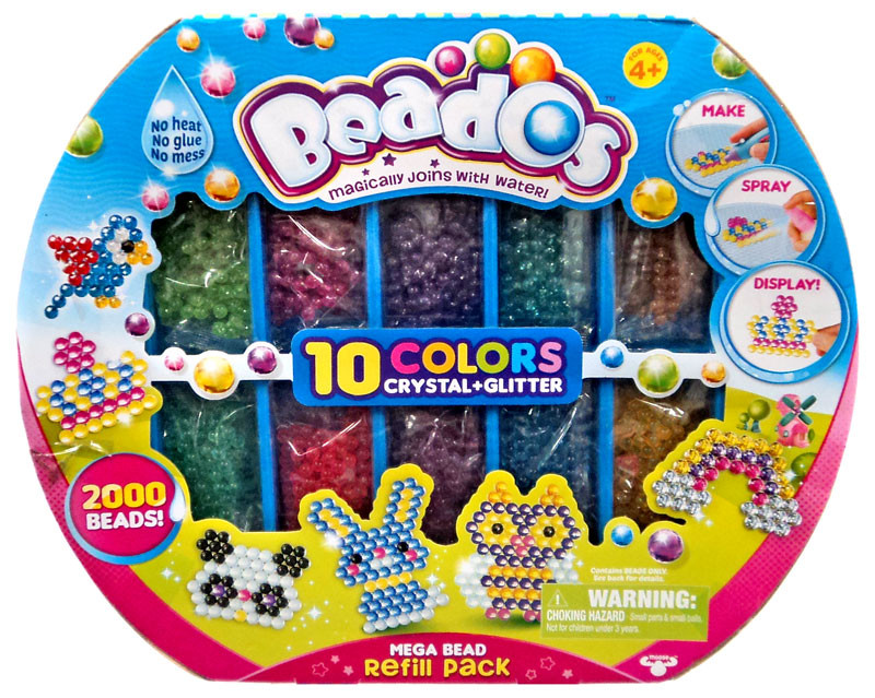 Beados Mega Bead Refill Pack Activity Set Crystal Glitter Moose Toys ...
