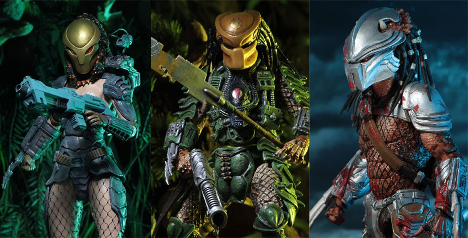 NECA Predator Series 18 Hornhead, Broken Tusk Machiko Noguchi Set of 3 ...