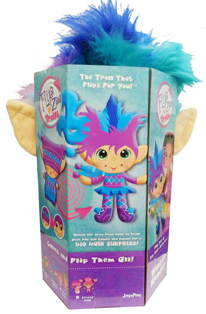 FlipZee Trolls Winter Wonder Plush Doll Jay at Play - ToyWiz