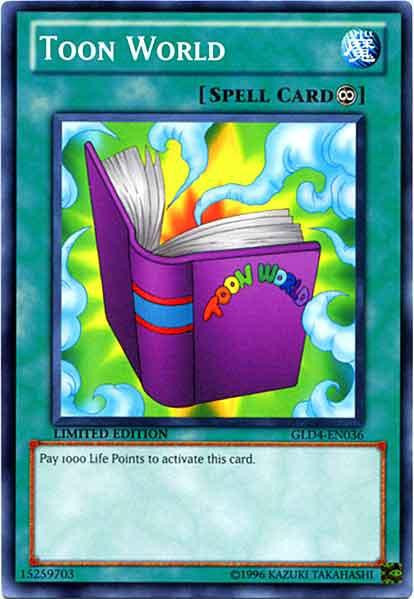 YuGiOh Gold Series 4 2011 Single Card Common Toon World GLD4-EN036 - ToyWiz