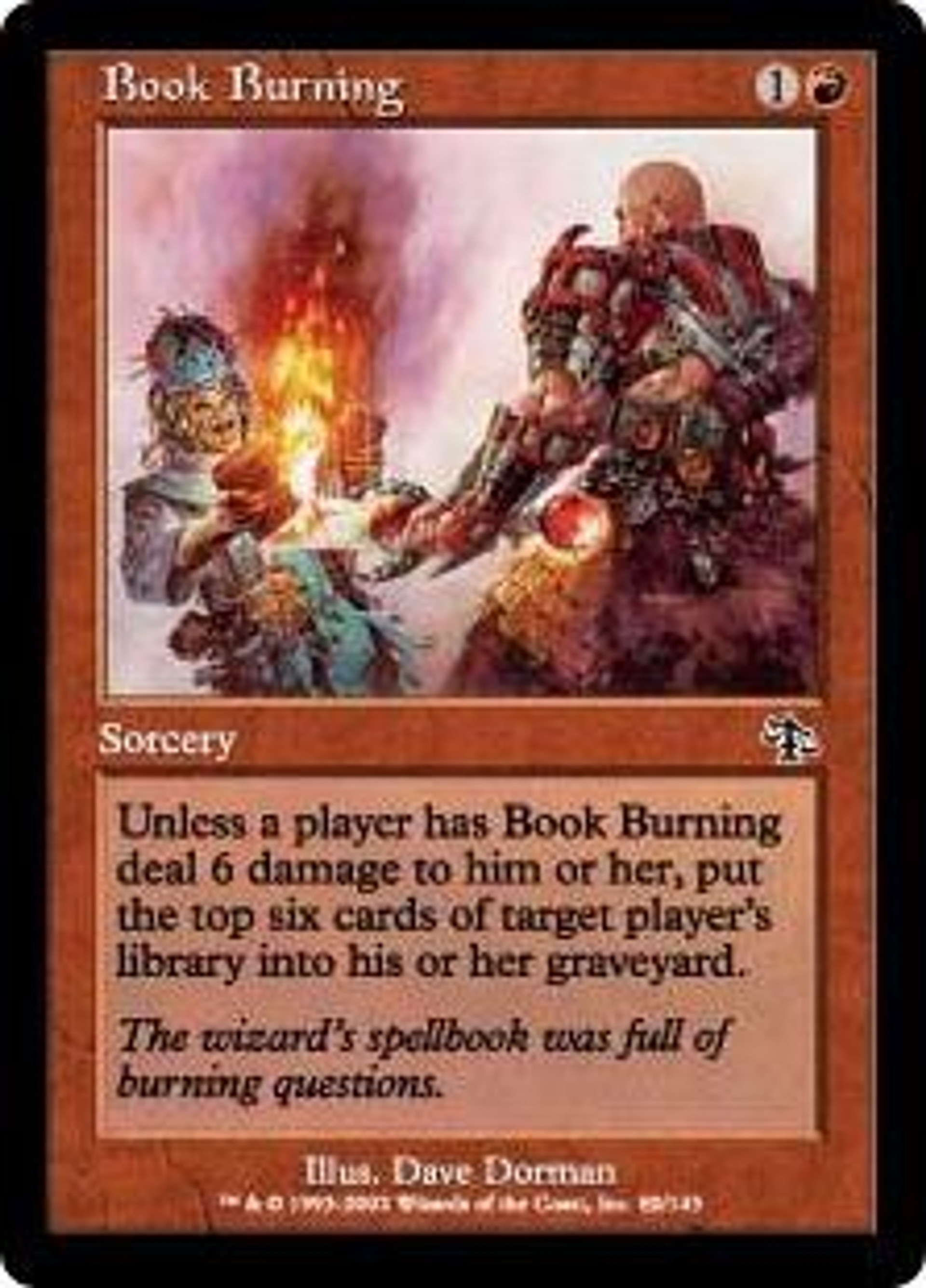 Magic The Gathering Judgment Single Card Common Book Burning 80 Toywiz