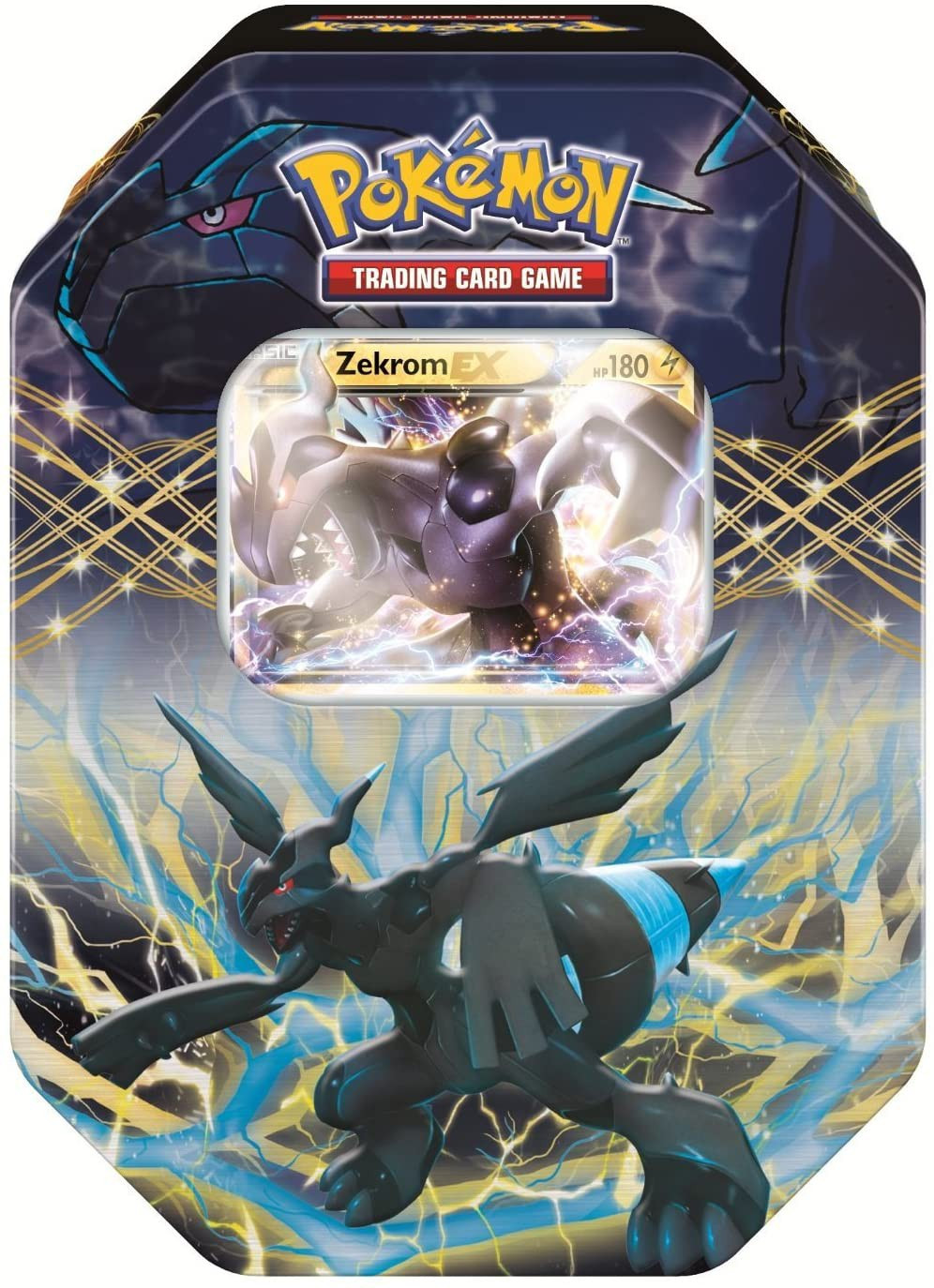 Pokemon Trading Card Game Black White EX Zekrom Tin Set 4 Booster Packs ...
