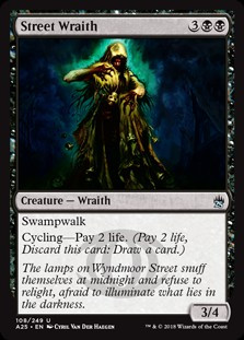 Magic The Gathering Masters 25 Single Card Uncommon Street Wraith 108 ...