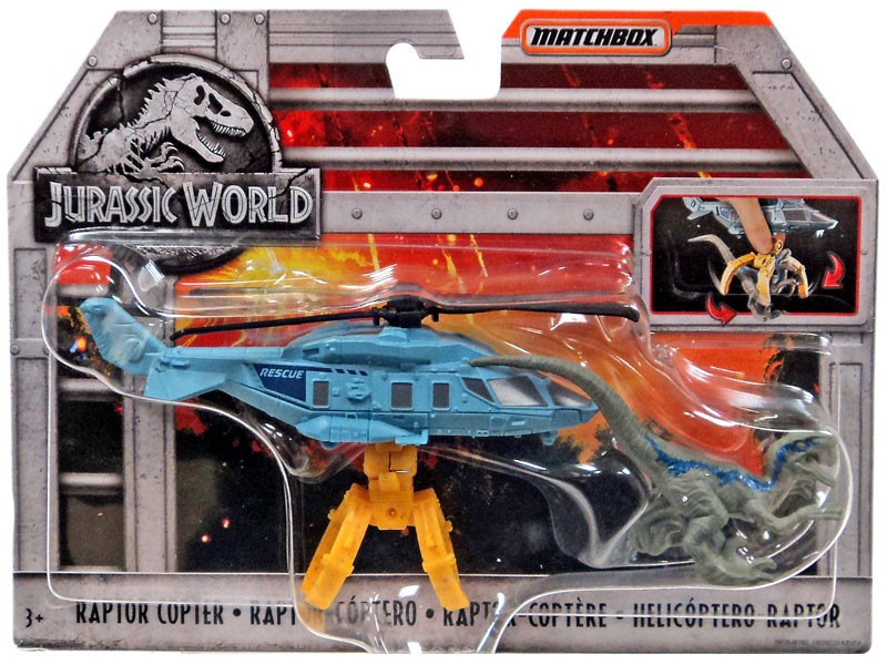 Jurassic World Matchbox Raptor Copter 164 Diecast Vehicle Mattel - ToyWiz
