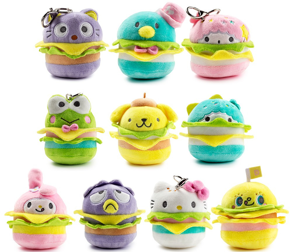Sanrio Hello Kitty Plush Burger Charm 3.5 Mystery Pack 1 RANDOM Figure ...