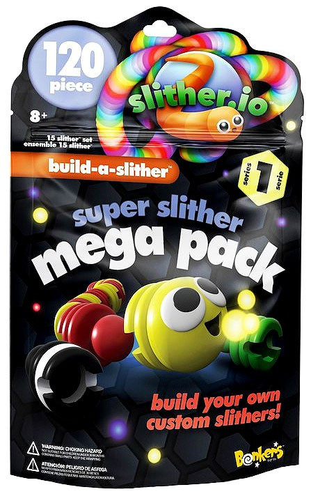 Slither.io Build-a-Slither Series 1 Super Slither Mega Pack Bonkers Toy ...