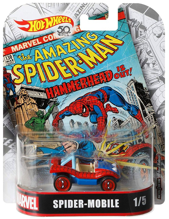 Hot Wheels Marvel The Amazing Spider-Man Spider-Mobile Diecast Car 15 ...