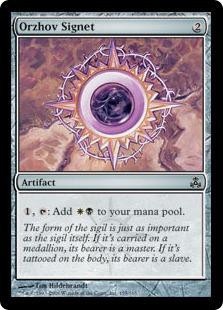 Magic The Gathering Guildpact Single Card Common Orzhov Signet 155 Foil ...