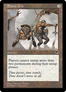 Magic The Gathering Tempest Single Card Rare Static Orb Played - ToyWiz