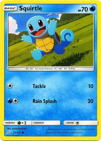 Pokemon Trading Card Game Team Up Single Card Common Squirtle 23 - ToyWiz