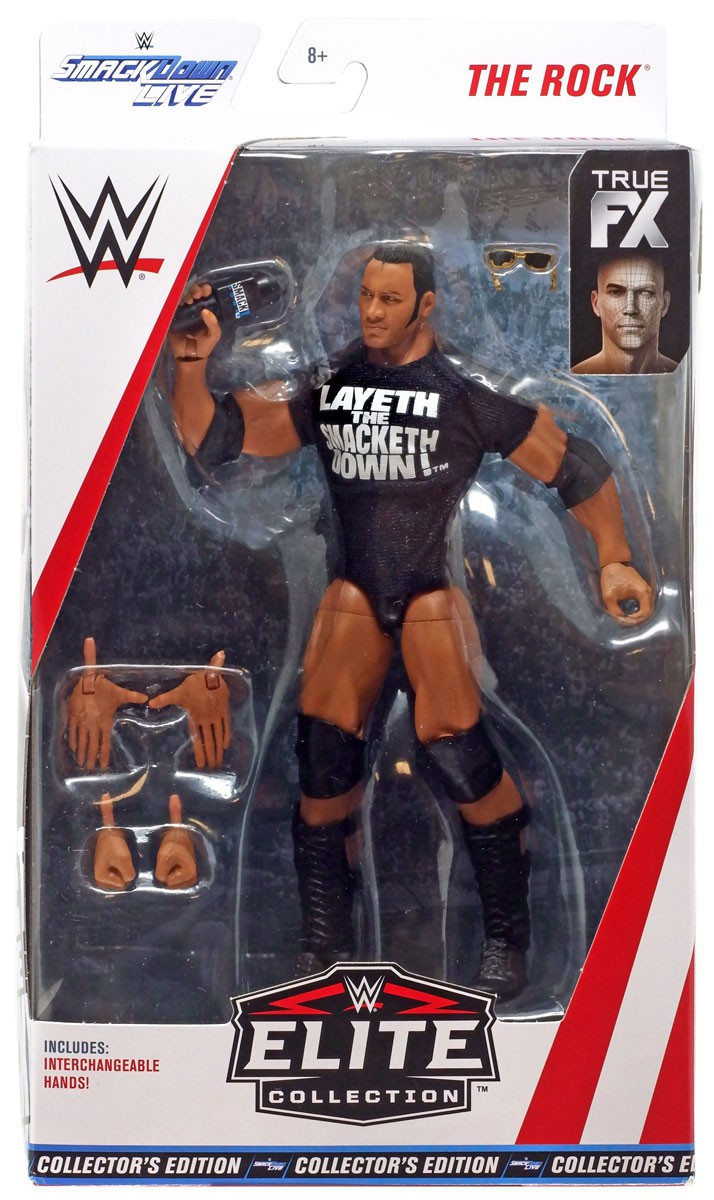 WWE Wrestling Elite Collection Smackdown Live The Rock Exclusive 7 ...