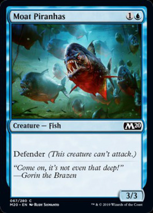 Magic The Gathering 2020 Core Set Single Card Common Moat Piranhas 67 ...