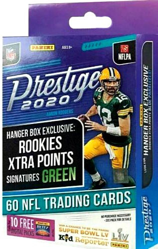NFL Panini 2020 Prestige Football Trading Card HANGER Box 60 Cards - ToyWiz