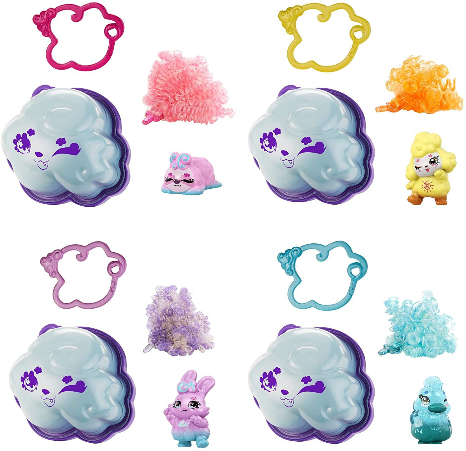 Cloudees Minis 4-Pack 4 RANDOM Pets Mattel - ToyWiz