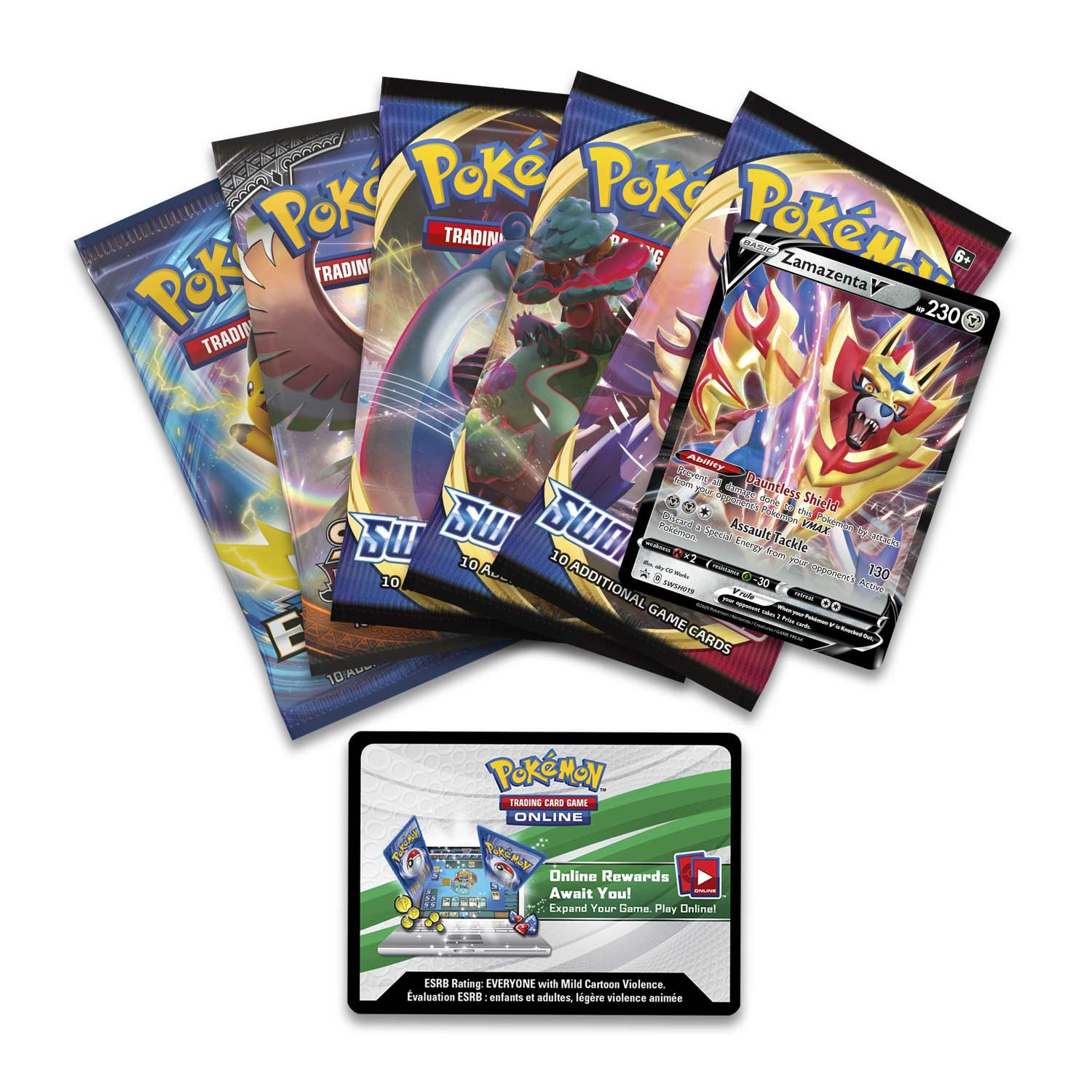 Pokemon Trading Card Game Legends of Galar Zamazenta V Tin Set 5 ...