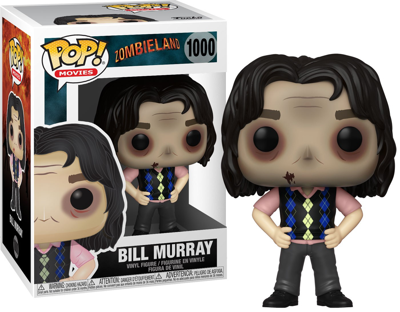 Funko Zombieland POP Movies Bill Murray Vinyl Figure 1000 Long Hair ...