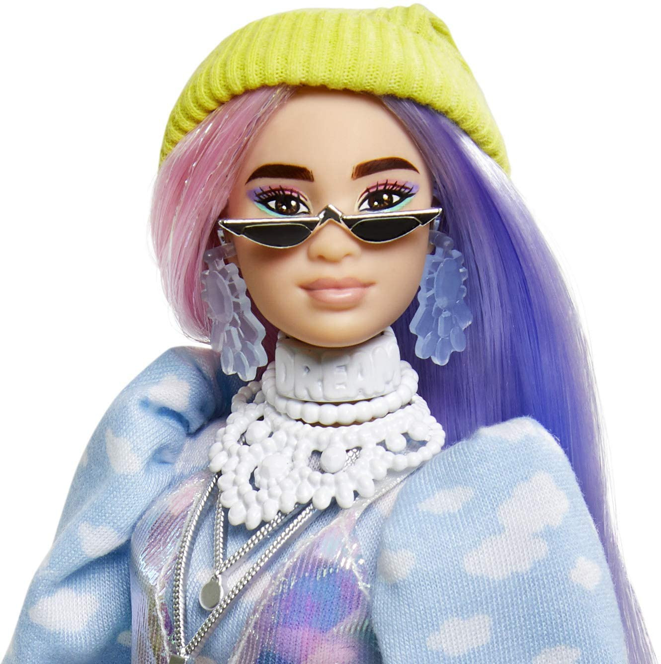 Barbie Fashionista Extra 2 in Shimmery Look with Pet Puppy Doll Mattel ...