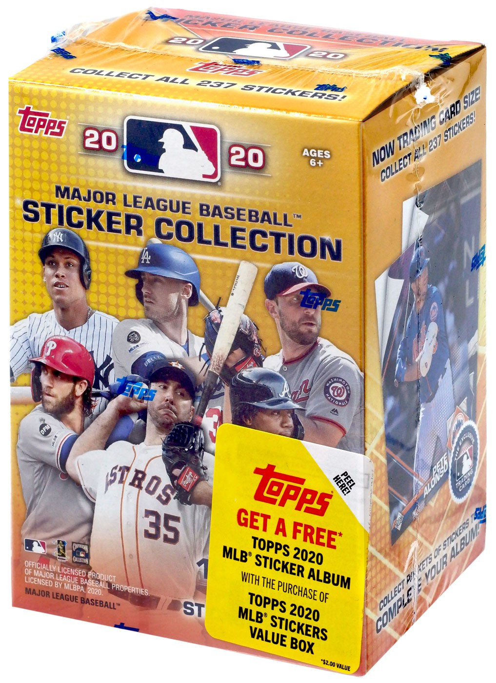 MLB Topps 2020 Baseball Sticker Collection VALUE Box 10 Packs - ToyWiz