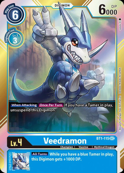Digimon Trading Card Game 2020 V 1 Single Card Secret Rare Veedramon Digimon Trading Card Game 2020 V 1 Single Card Secret Rare Veedramon