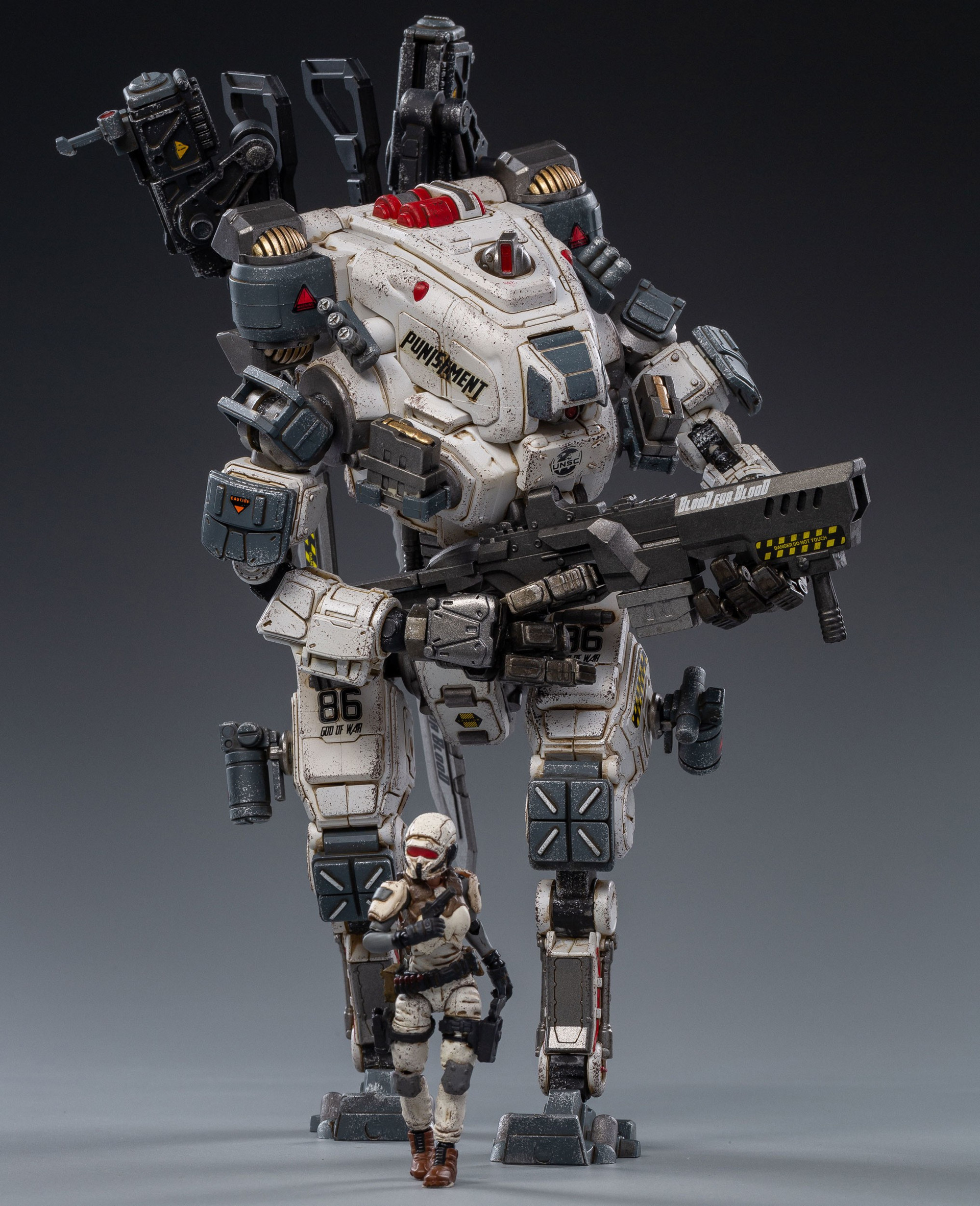 Dark Source God of War 86 Mecha with Pilot 125 Action Figure White Joy ...