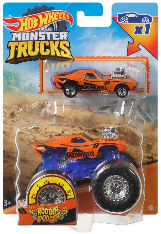 Hot Wheels Monster Trucks Rodger Dodger 164 Diecast Car Die-Cast Car ...