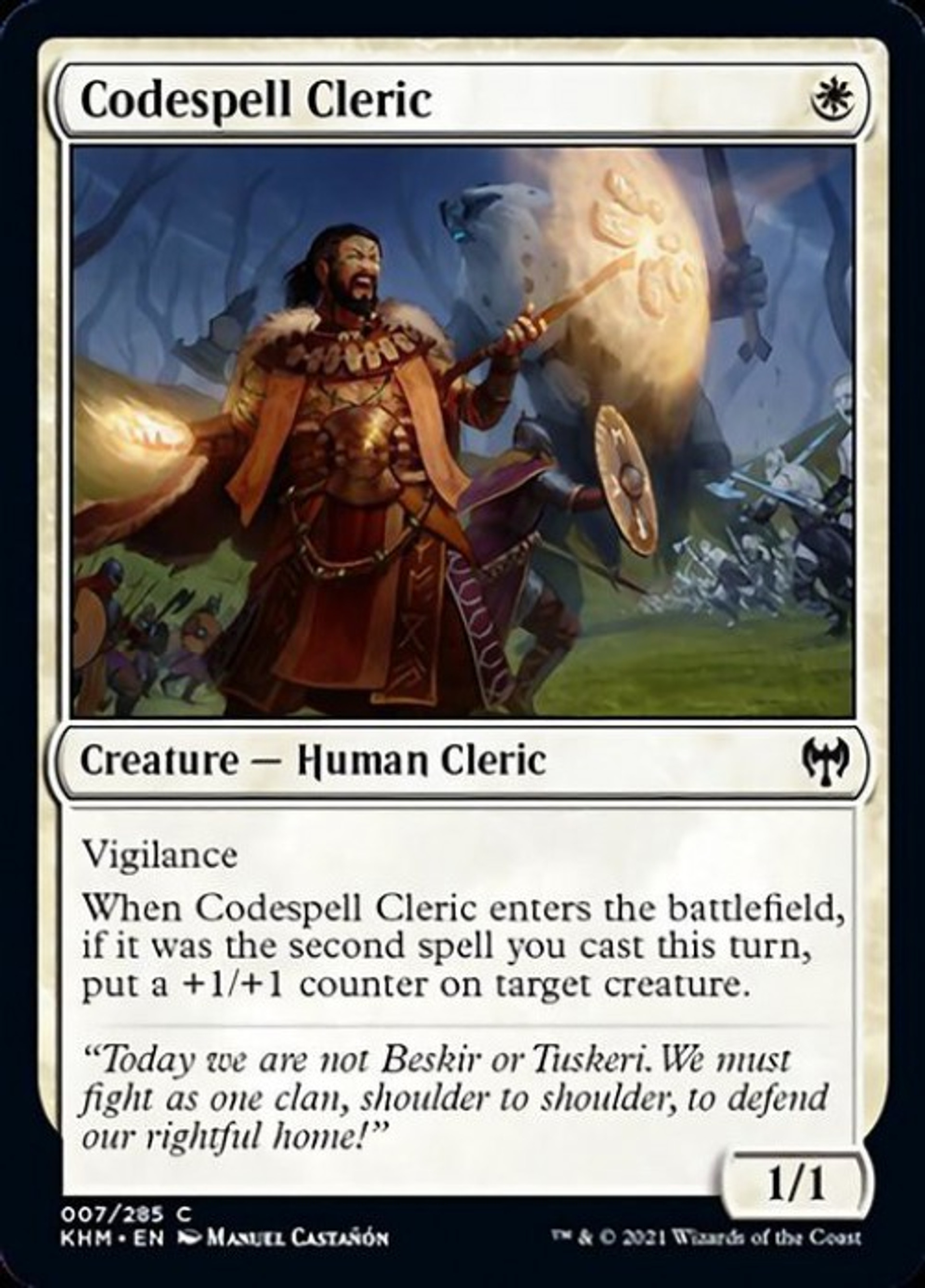 Magic The Gathering Kaldheim Single Card Common Codespell Cleric 7 ToyWiz magic-the-gathering-kaldheim-single-card-common-codespell-cleric-7-toywiz