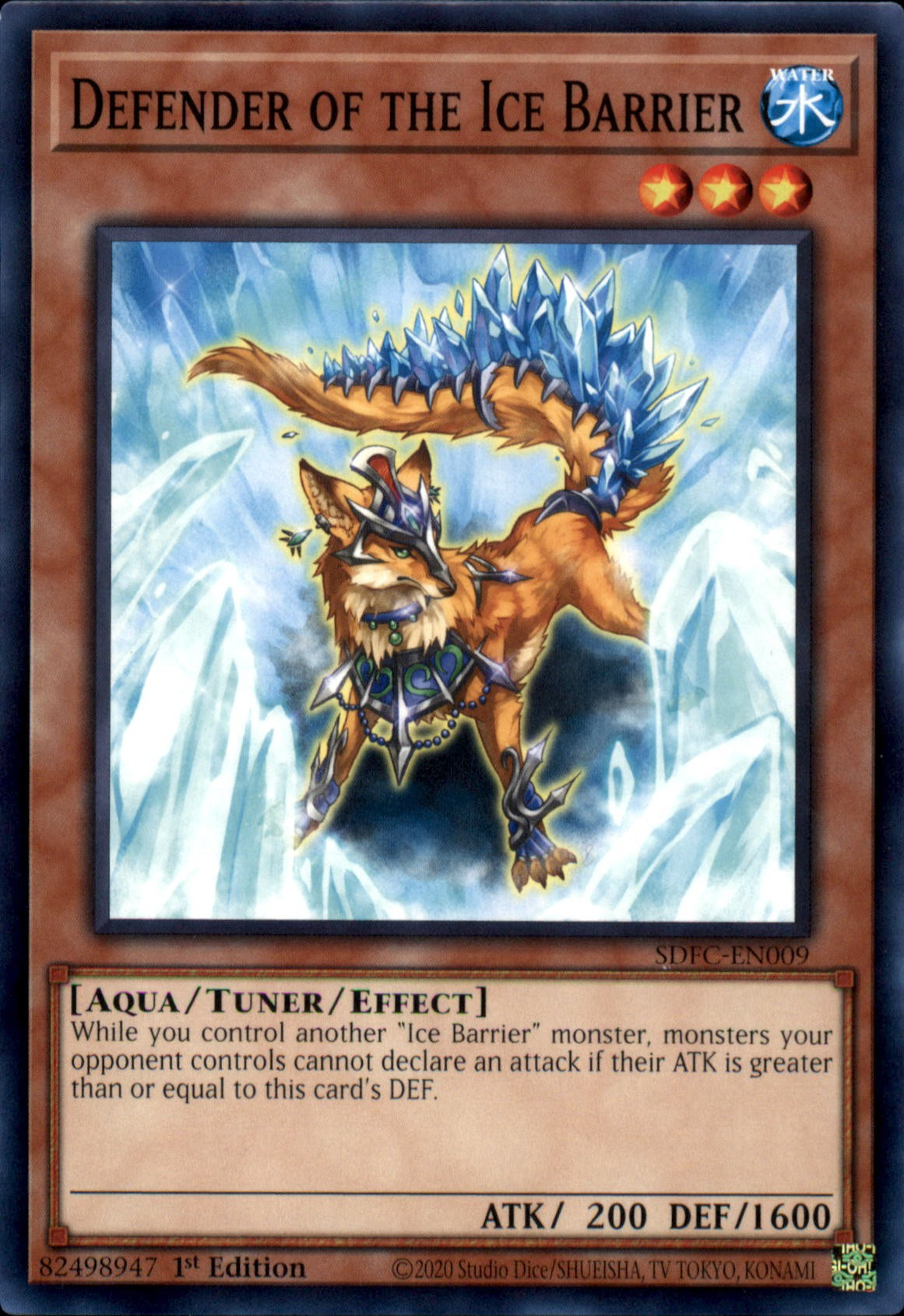 YuGiOh Freezing Chains Single Card Common Defender of the Ice Barrier ...