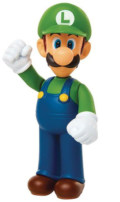 World of Nintendo Super Mario Wave 30 Luigi 2.5 Mini Figure Standing ...