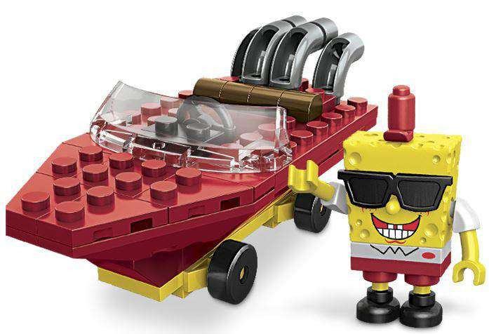 Mega Bloks Spongebob Squarepants Boat Racers SpongeBob Boat Racer Set ...