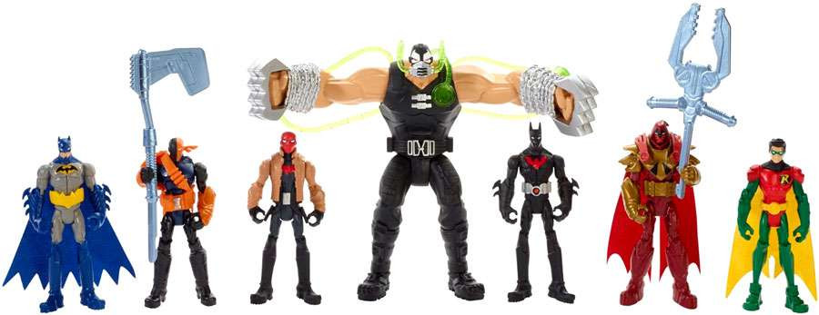 Batman Unlimited Gotham City Bane Batte 4 Action Figure 7-Pack Mattel ...
