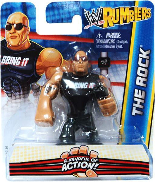 WWE Wrestling Rumblers Series 2 The Rock Mini Figure Mattel Toys - ToyWiz