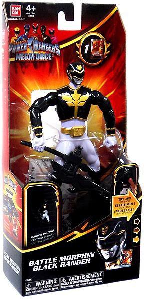 Power Rangers Megaforce Deluxe Battle Morphin Black Ranger Action ...