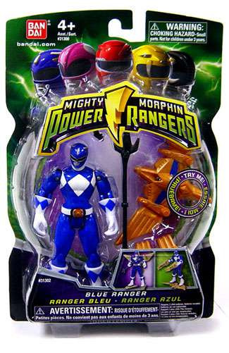 Power Rangers Mighty Morphin 2009 Blue Ranger 4 Action Figure Bandai ...