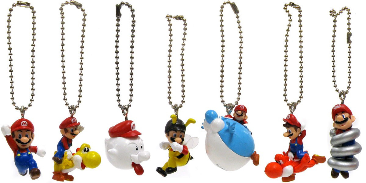 Super Mario Bros. Super Mario Galaxy Boo Mario Red Luma Keychain ...