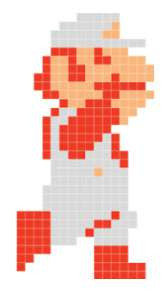 8-Bit Art 20 x 40 Fire Mario Sticky Note Art Kit Ultimate Source - ToyWiz