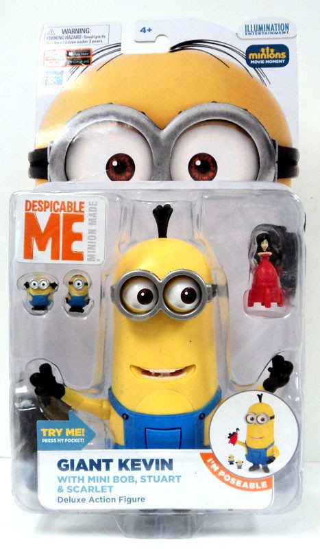 Despicable Me Giant Kevin Deluxe Action Figure With Mini Bob, Stuart ...