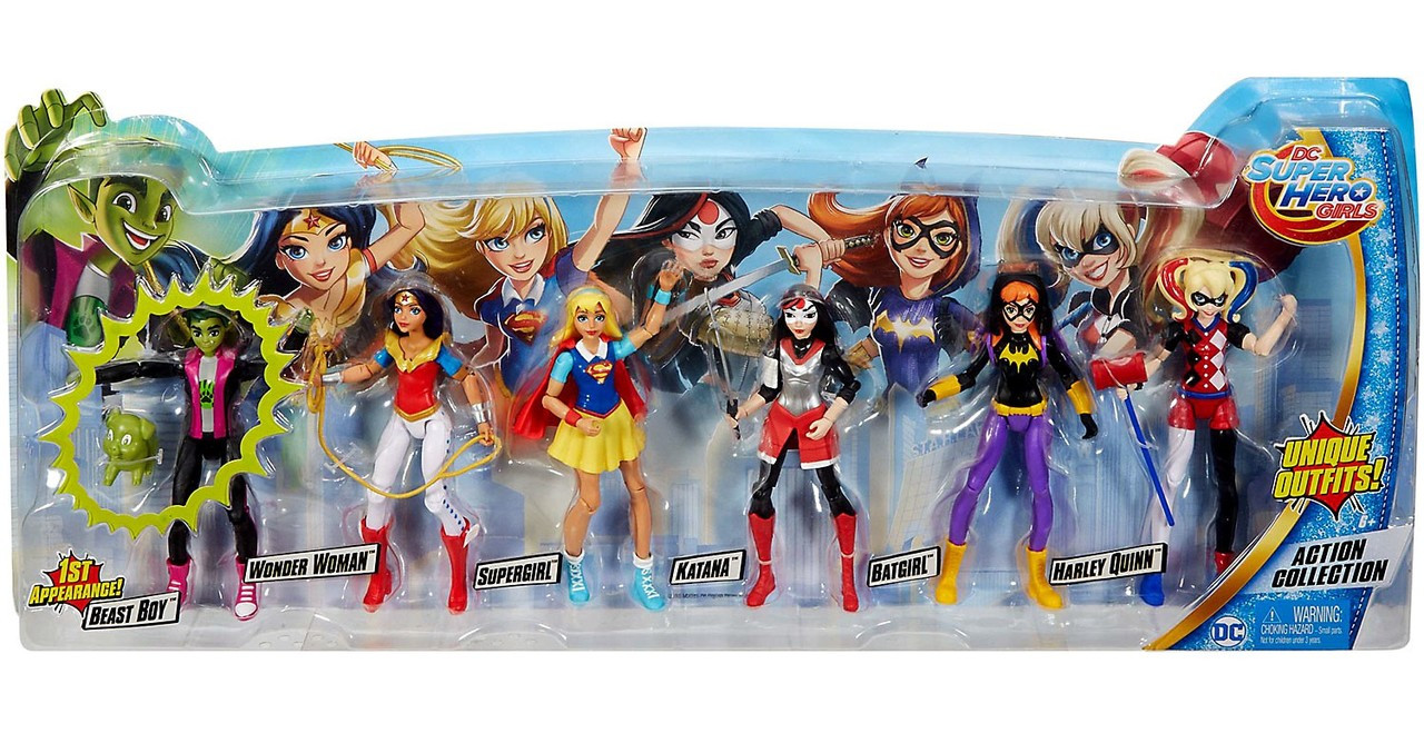 DC Super Hero Girls Action Collection Exclusive 6 Action Figure 6-Pack ...