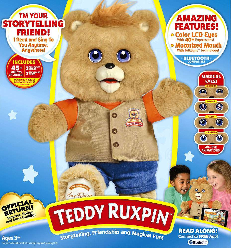 Teddy Ruxpin Teddy Ruxpin Electronic Plush Figure Blue Jeans Wicked ...