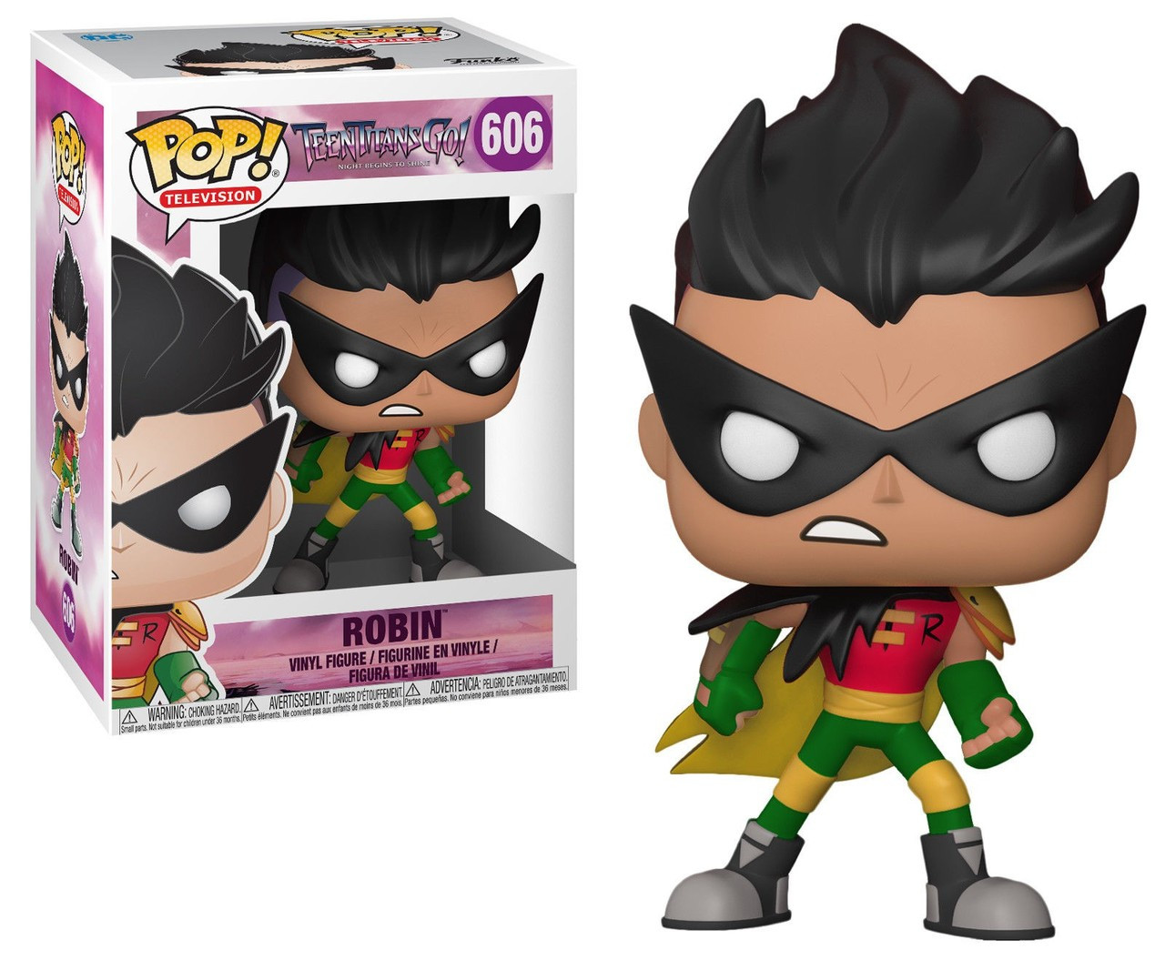 Funko Teen Titans Go POP TV Robin Vinyl Figure 606 The Night Begins to ...