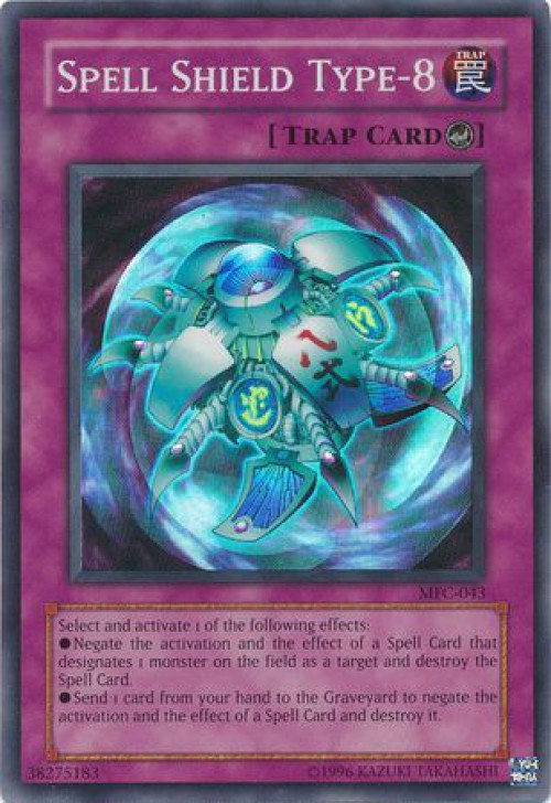 YuGiOh Magicians Force Single Card Super Rare Spell Shield Type-8 MFC ...