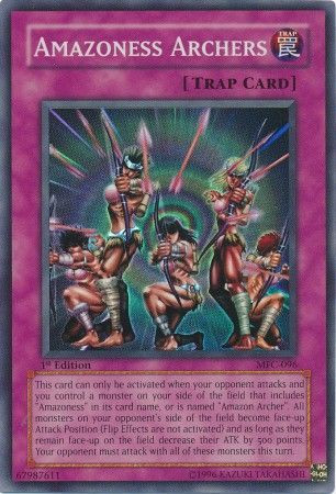 YuGiOh Magicians Force Single Card Super Rare Amazoness Archers MFC-096 ...
