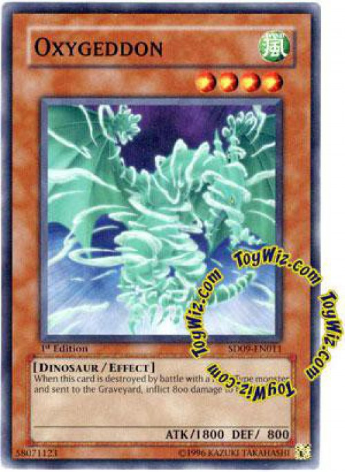 YuGiOh Structure Deck Dinosaurs Rage Single Card Common Oxygeddon SD09 ...