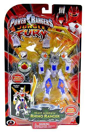 Power Rangers Jungle Fury Battlized Beast Morphin Rhino Ranger Action ...