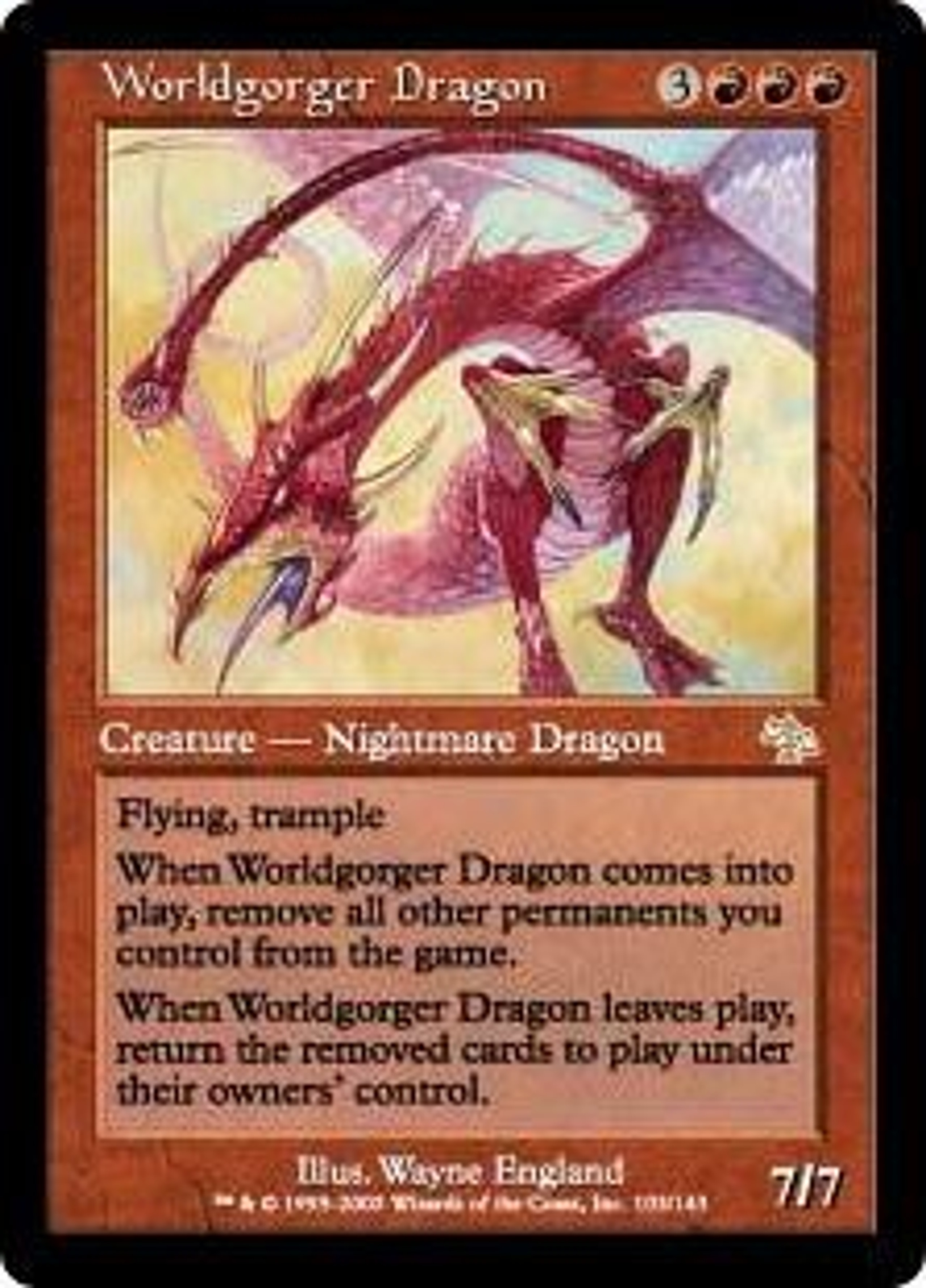 Magic The Gathering Judgment Single Card Rare Worldgorger Dragon 103