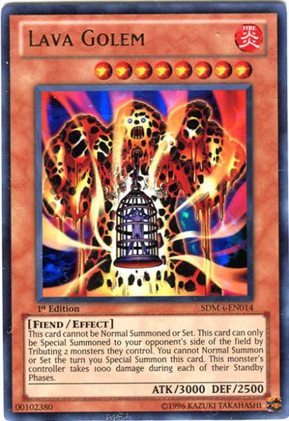 YuGiOh Structure Deck Marik Single Card Ultra Rare Lava Golem SDMA ...