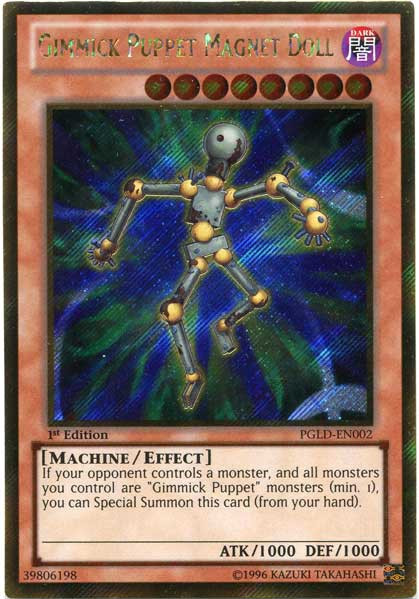 YuGiOh Premium Gold Single Card Gold Secret Rare Gimmick Puppet Magnet ...
