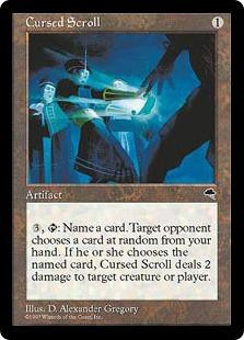Magic The Gathering Tempest Single Card Rare Cursed Scroll - ToyWiz