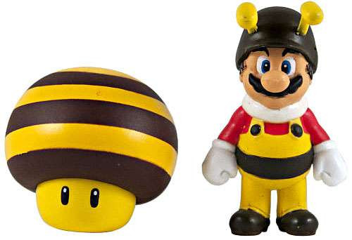 Super Mario Galaxy 2 Bee Mario Bee Mushroom Figure 2-Pack Global ...